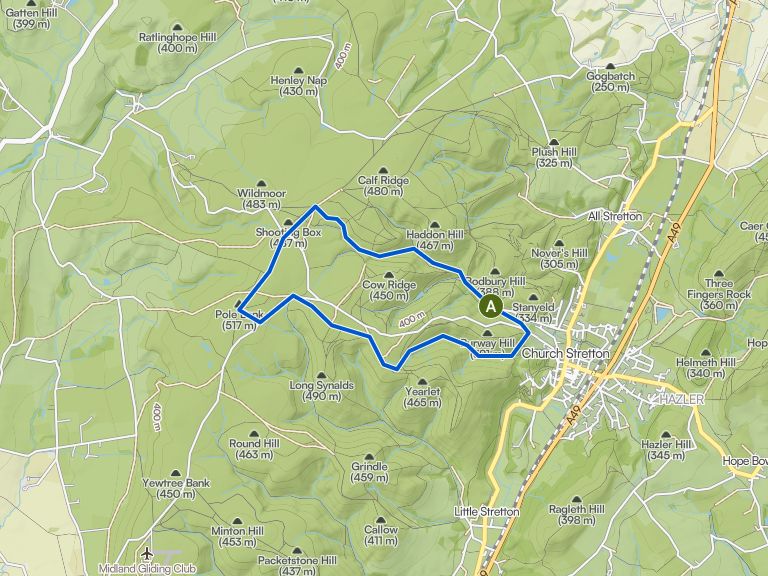 Long Mynd Schleife von Carding Mill Valley — Shropshire Hills ...